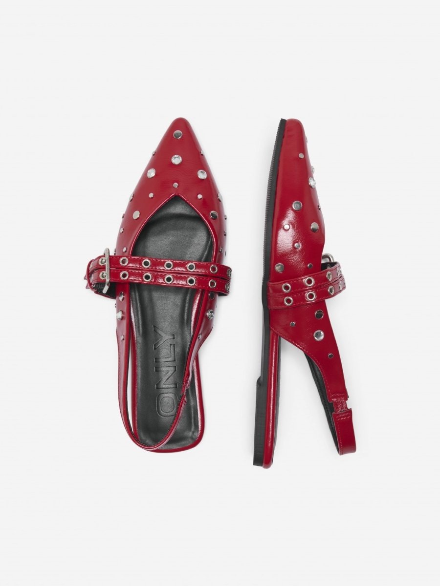 Patent Pointed Ballerinas - Red – thefashionproject.gr