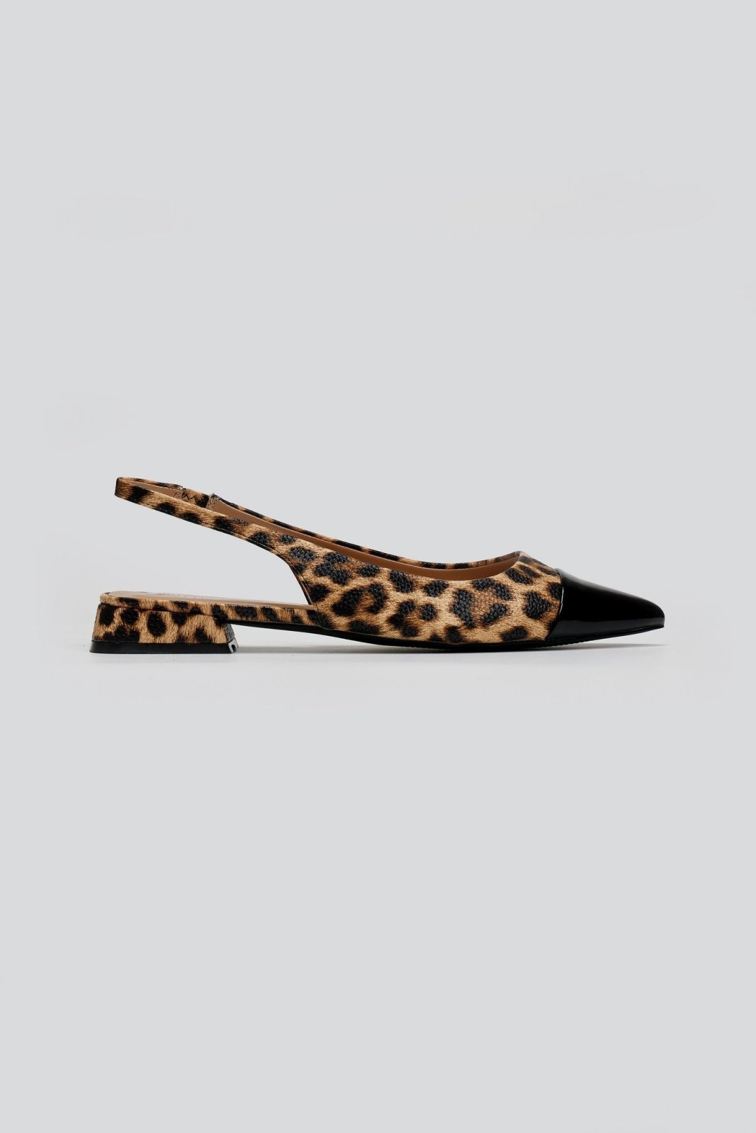 Μυτερές μπαλαρίνες slingback - λεοπάρ – thefashionproject.gr